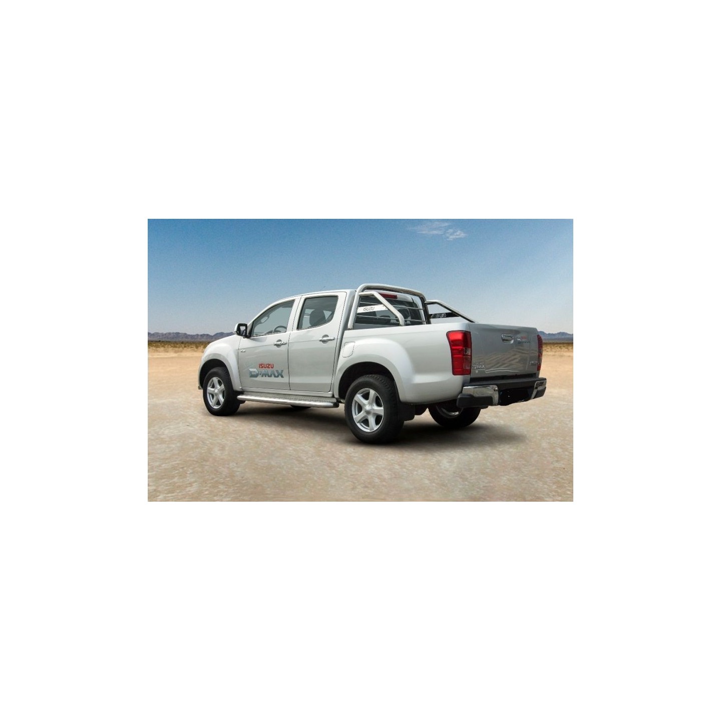 ROLL BAR ISUZU D MAX DOUBLE CABINE 2017 AUJOURD'HUI DOUBLE BARRES INOX 76mm