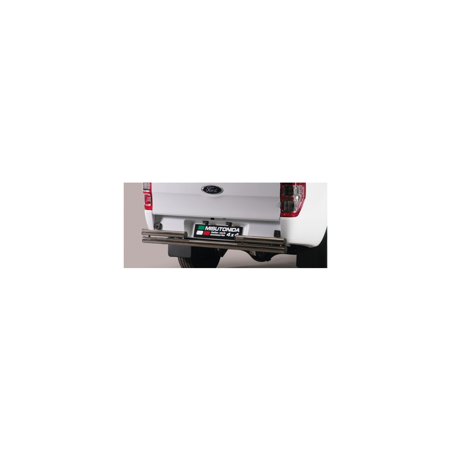PROTECTION ARRIERE FORD RANGER 2012 2022 INOX DOUBLE BARRES