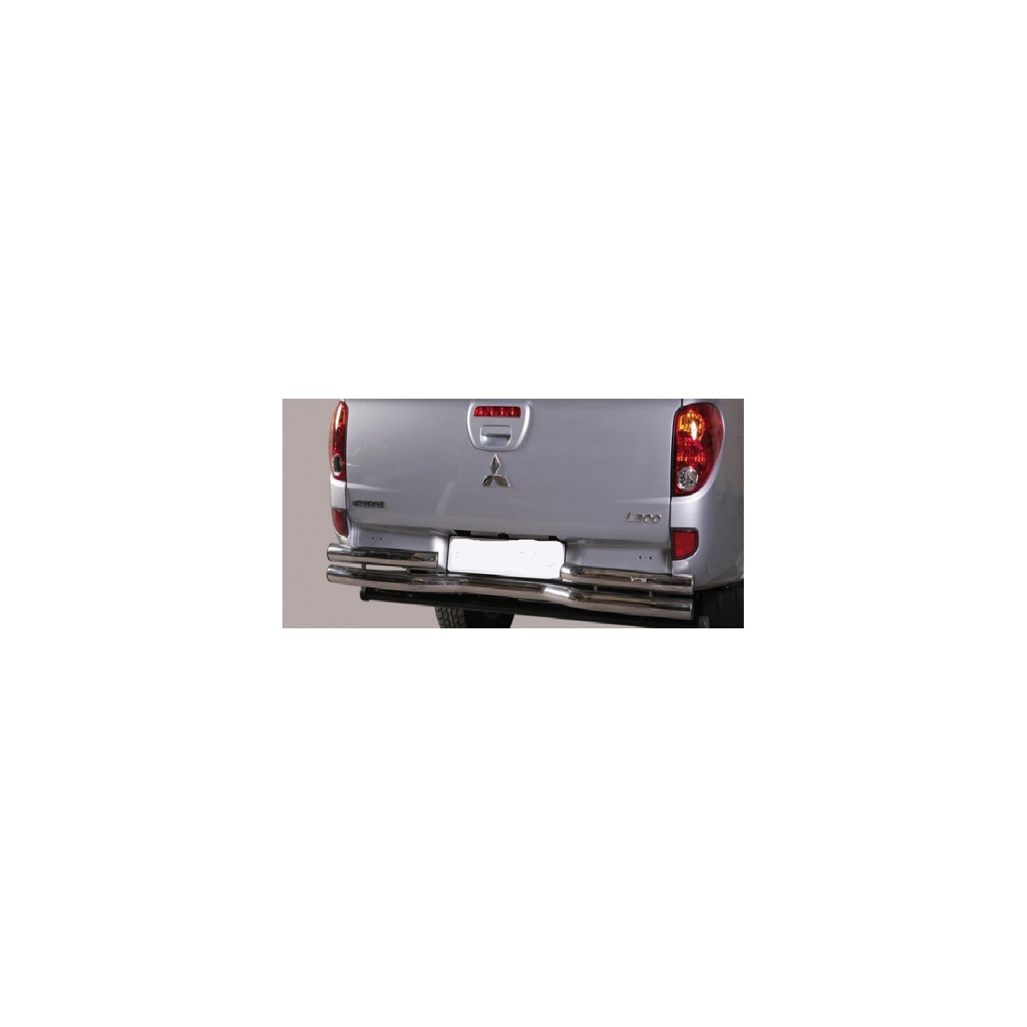 PROTECTION ARRIERE MITSUBISHI L 200 2015 2018 INOX DOUBLE BARRES
