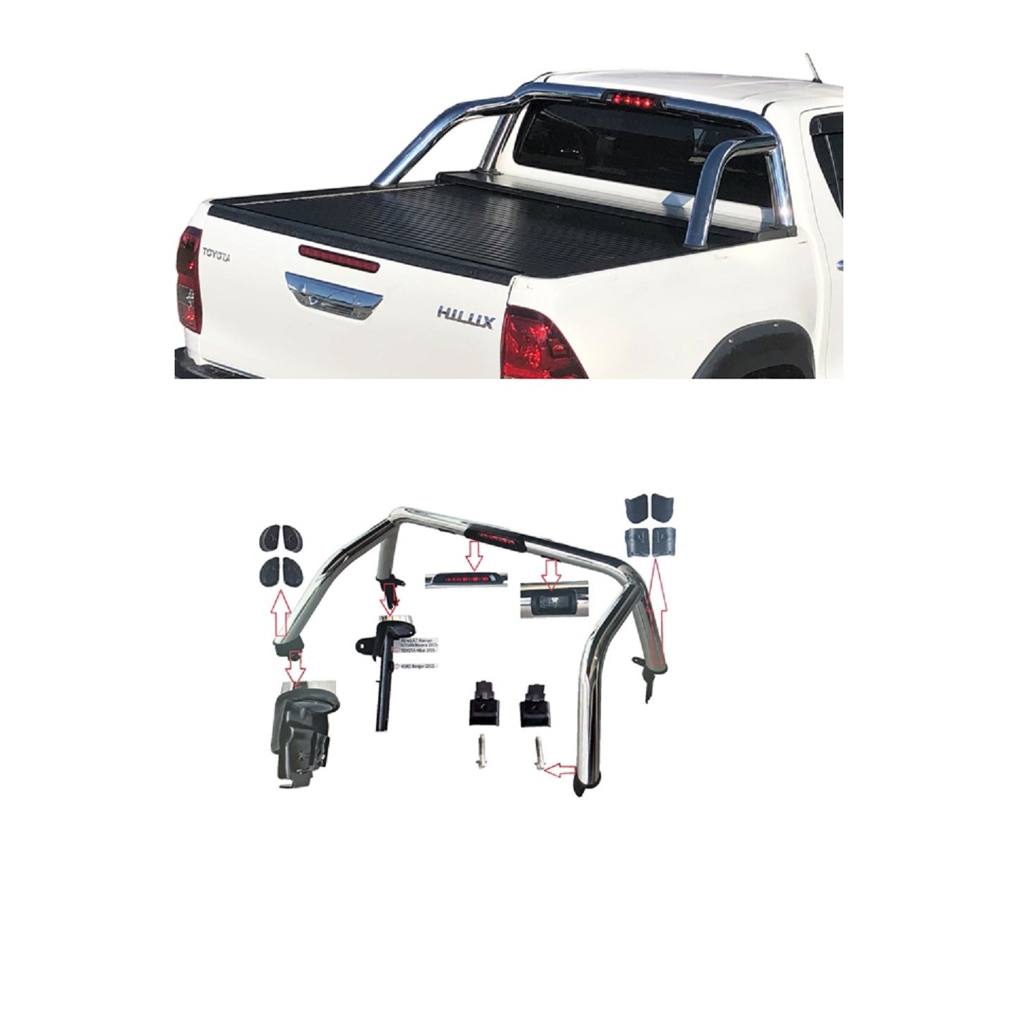 ROLL BAR FORD RANGER 2012 2022 DOUBLE BARRES ORIGINAL INOX 76mm