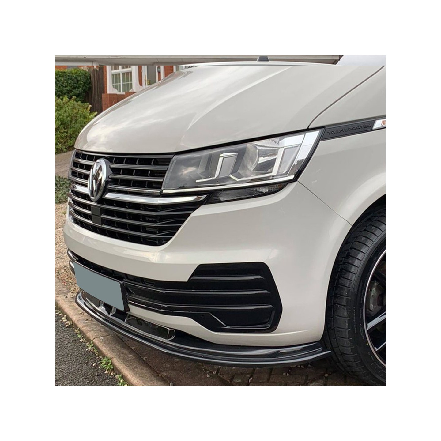 Spoiler Avant VOLKSWAGEN T6 1 2019 AUJOURD'HUI ABS Noir Design2