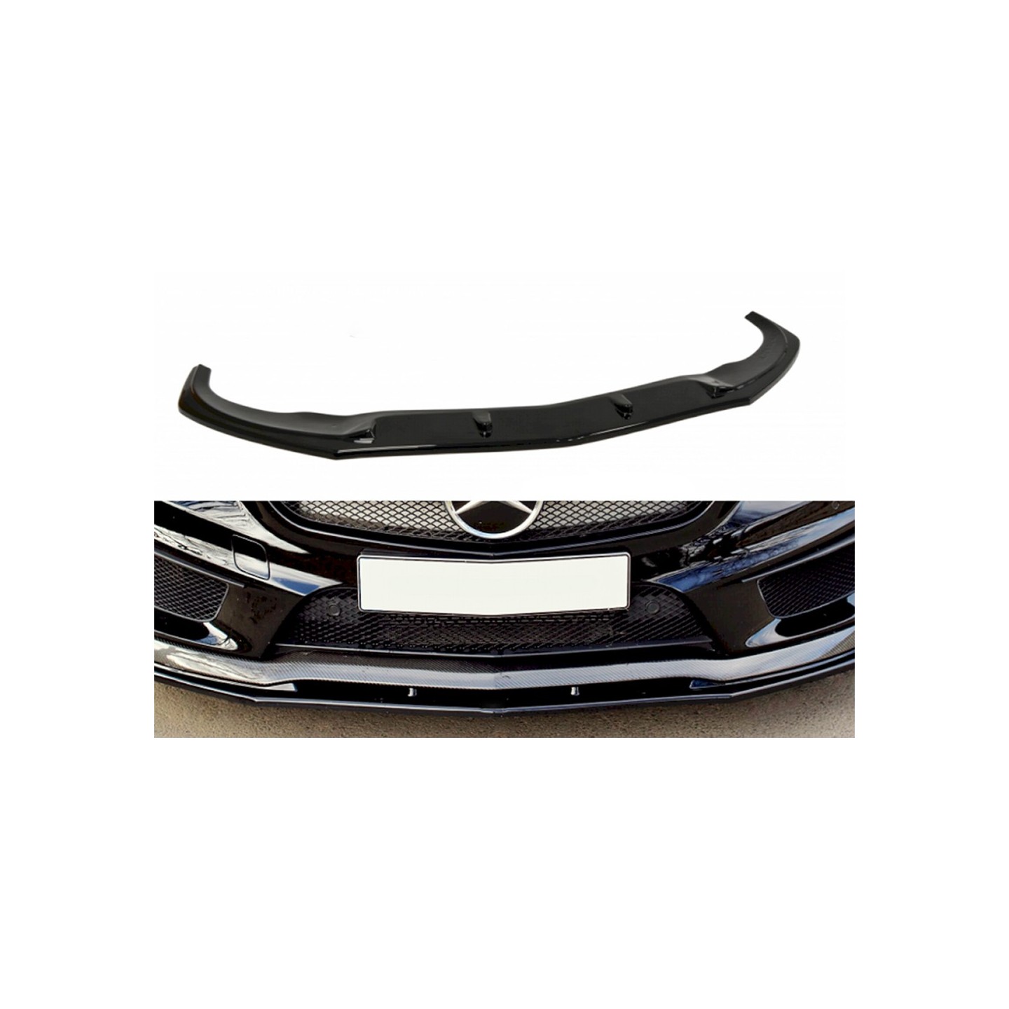 Spoiler Avant MERCEDES CLA AMG C117 2013 2016 ABS Noir Design2