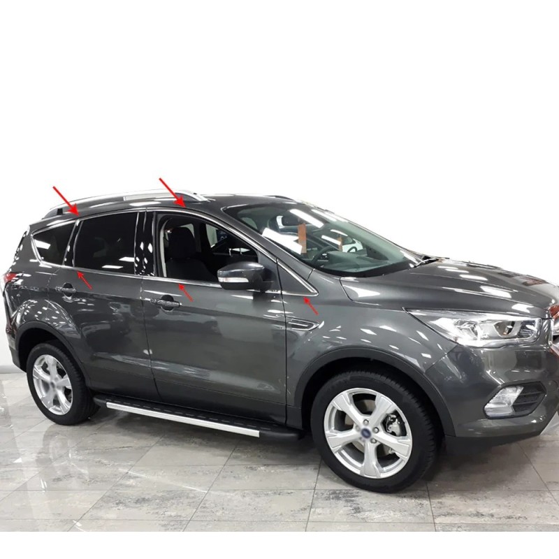 Baguette Fenetre Ford Kuga 2013 2020 Inox Chrome 18 Pieces