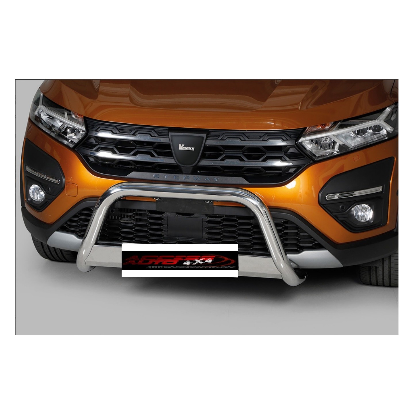 Pare Buffle DACIA SANDERO STEPWAY 2021 AUJOURD'HUI HOMOLOGUE INOX BARRE DE RENFORT