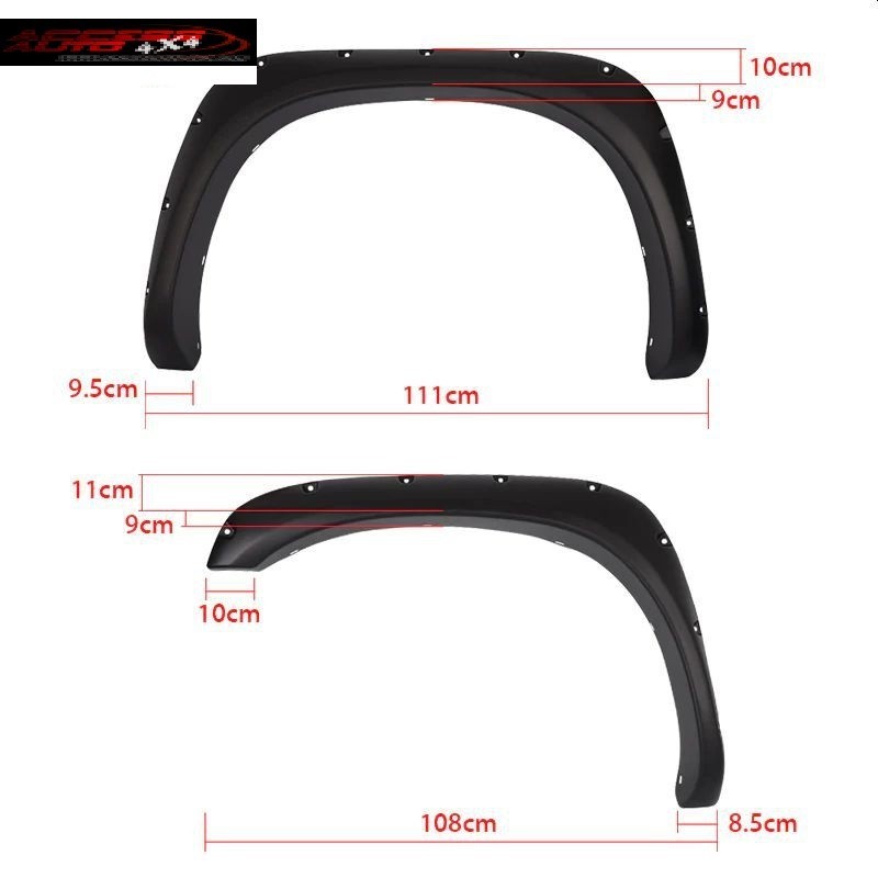 Elargisseurs D Ailes Dodge Ram 1500 2002 2008 Set 4 Pieces Texture