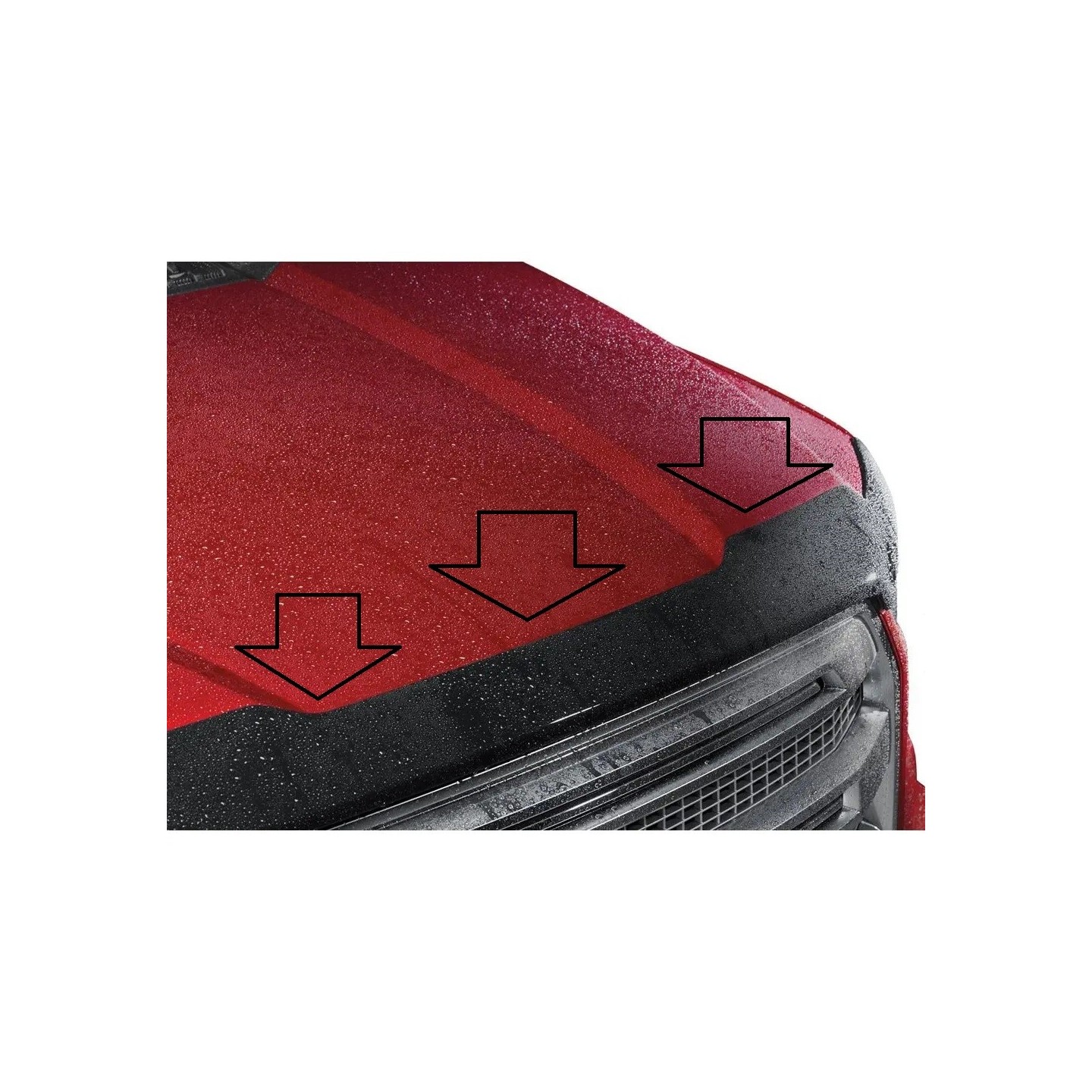 DEFLECTEUR CAPOT POUR FORD F150 2021 AUJOURD'HUI noir