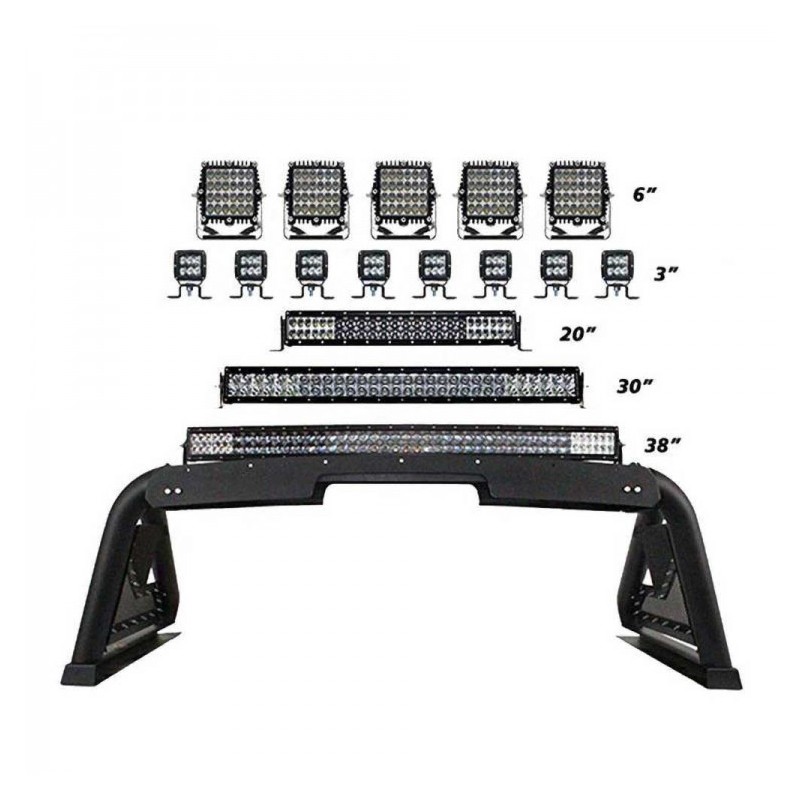 Roll-Bar-Ford-f150-2015-2020-Acier-Noir-20-Avec-Systeme-De-Montage ...