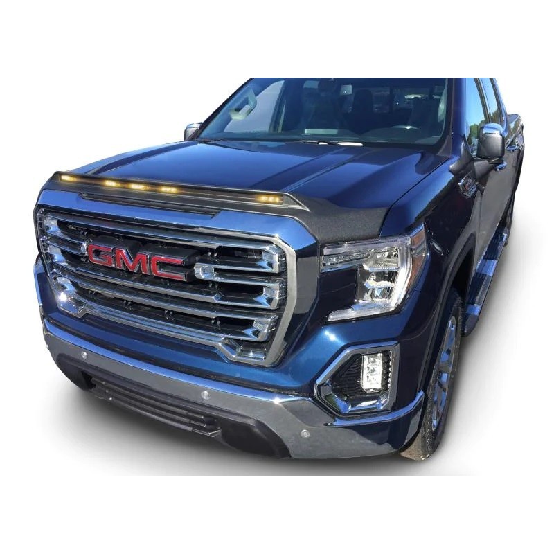 Deflecteur-Capot-Gmc-Sierra-1500-2019-Aujourd-Hui-Led-Noir