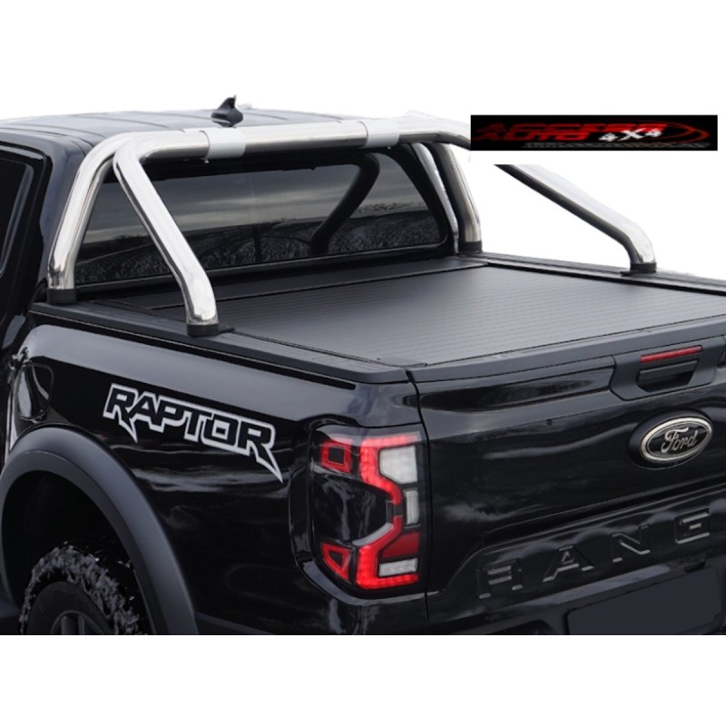 Roll-Bar-Ford-Ranger-Raptor-2023-Aujourd-Hui-Inox-Double-Barres-Chrome-76mm
