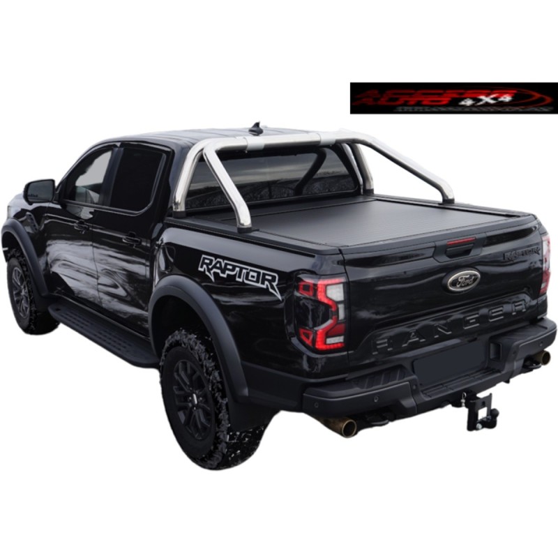 Roll-Bar-Ford-Ranger-Raptor-2023-Aujourd-Hui-Inox-Double-Barres-Chrome-76mm