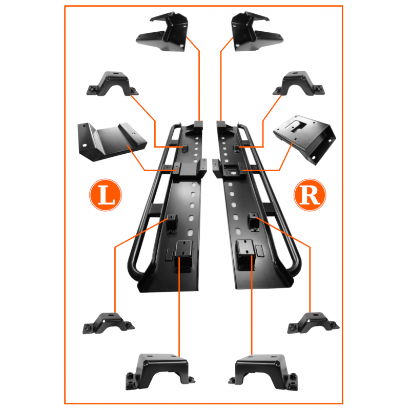Marche-Pieds-Land-Rover-Defender-l633-2020-Aujourd-Hui-Acier-Plat-Rock ...