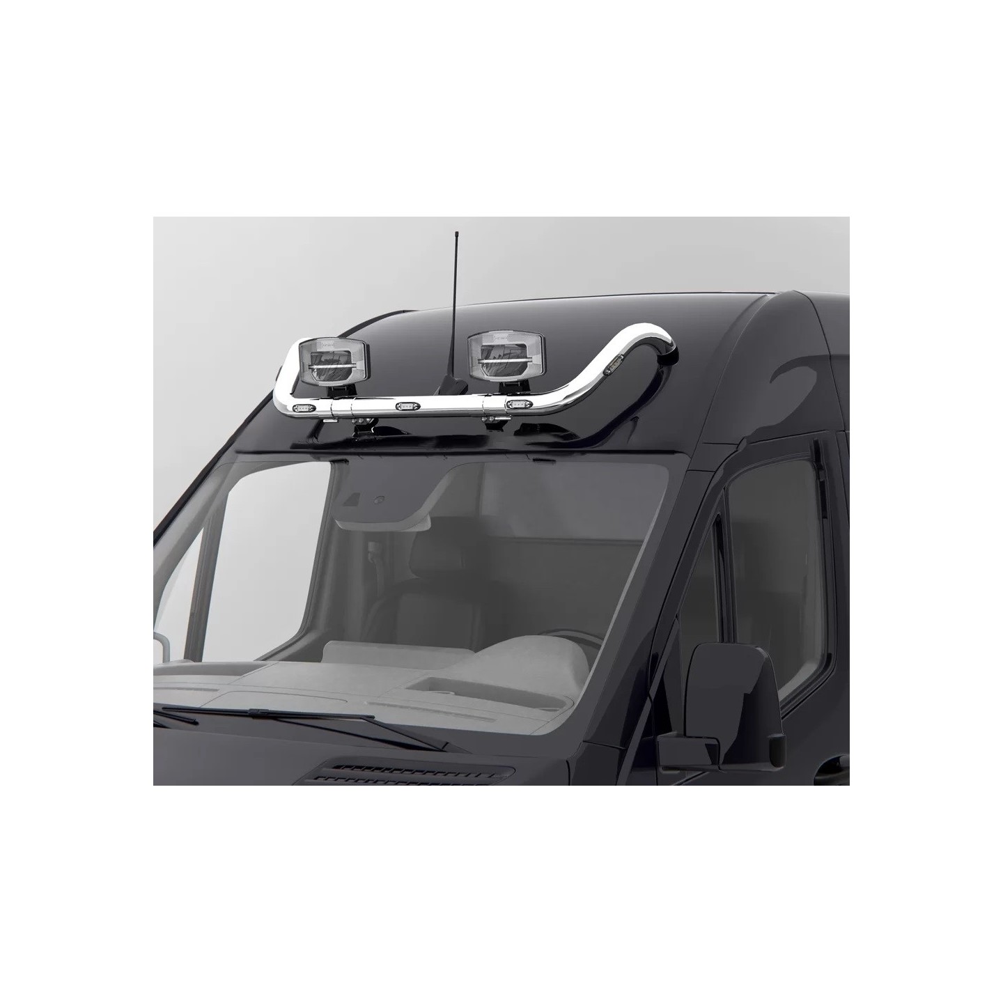 RAMPE DE TOIT MERCEDES SPRINTER H2 2007 2018 INOX TUBULAIRE avec Leds