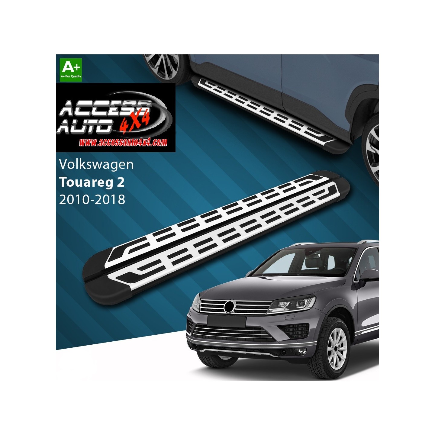 marche pieds VOLKWAGEN TOUAREG 2010 2018 Aluminium SPLS Gris
